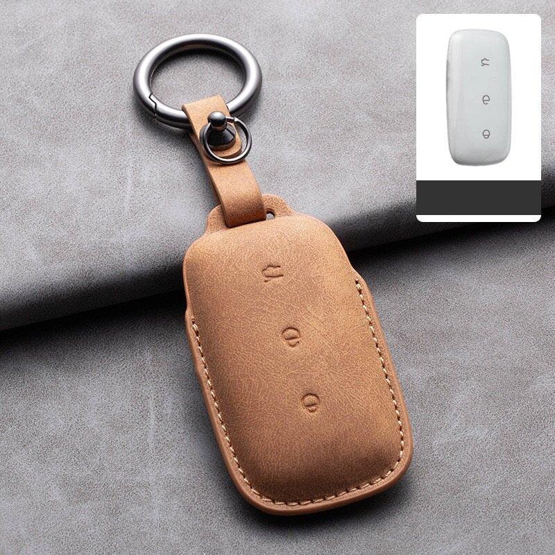 Suede Leather Key Holder for geely ex5 – Geelyevs