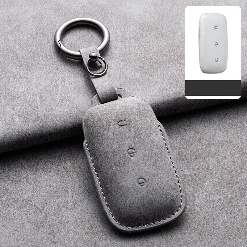 Suede Leather Key Holder for geely ex5 Geely Starray EM-i/EX5 EM-I(MX ...